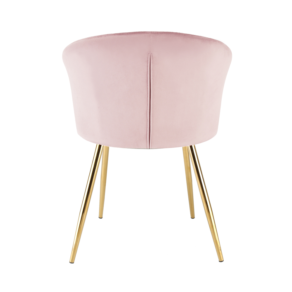 RayGar Ella Dining Chair in Velvet - Pink | Free & Fast P&P